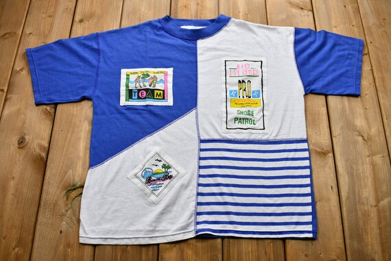 Vintage 1990s Shore Patrol Surfing Team Color Block T… - Gem