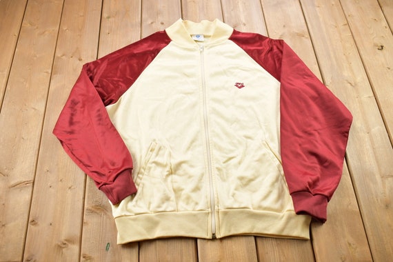 Vintage 1990s Arena Zip Up Track Jacket / 90s Track S… - Gem