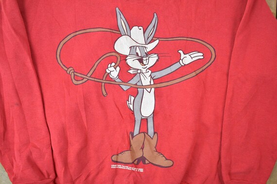 Vintage 1992 Cowboy Bugs Looney Tunes Crewneck / Vint… - Gem