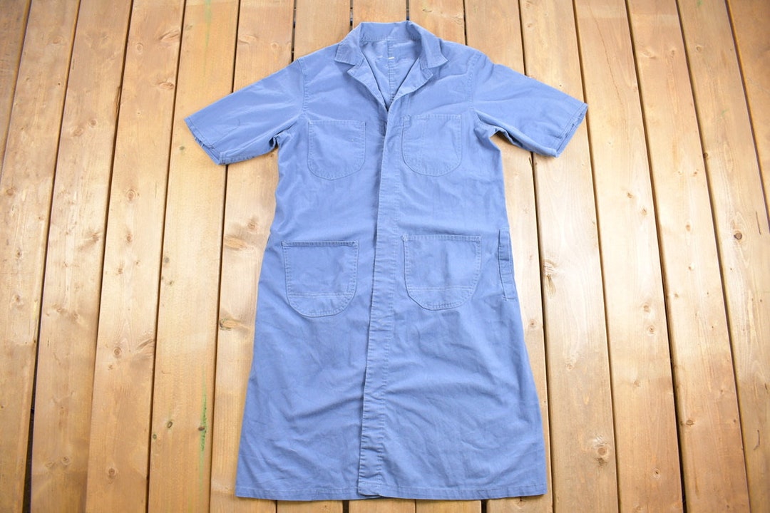 Vintage 1980s Short Sleeve Lab Coat / Made in Canada / Streetwear ...