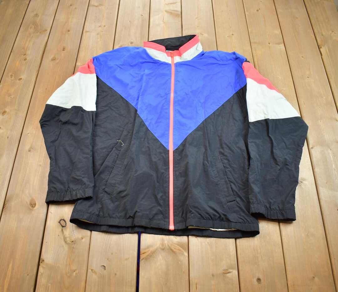 Vintage 1980s Cheetah Mermyns Color Block Windbreaker Jacket - Etsy