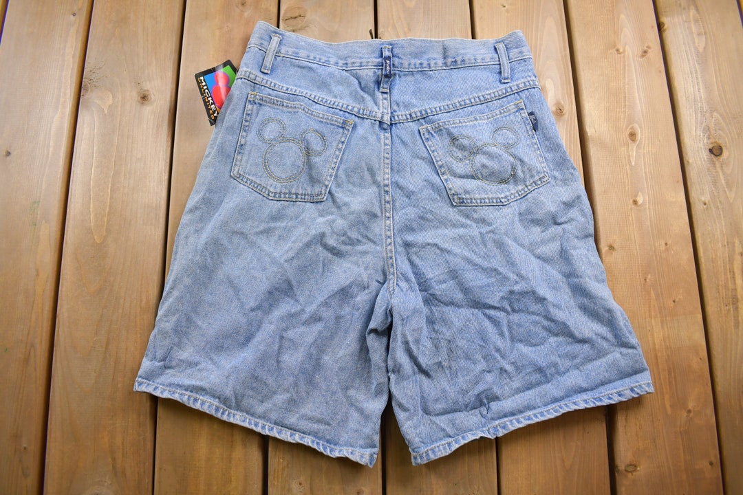 Vintage 1990s Disney Cute Embroidered Minnie Mouse Denim Jean Shorts ...