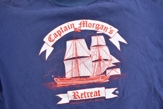 Vintage 1990s Captain Morgans Retreat Belize Graphic … - Gem