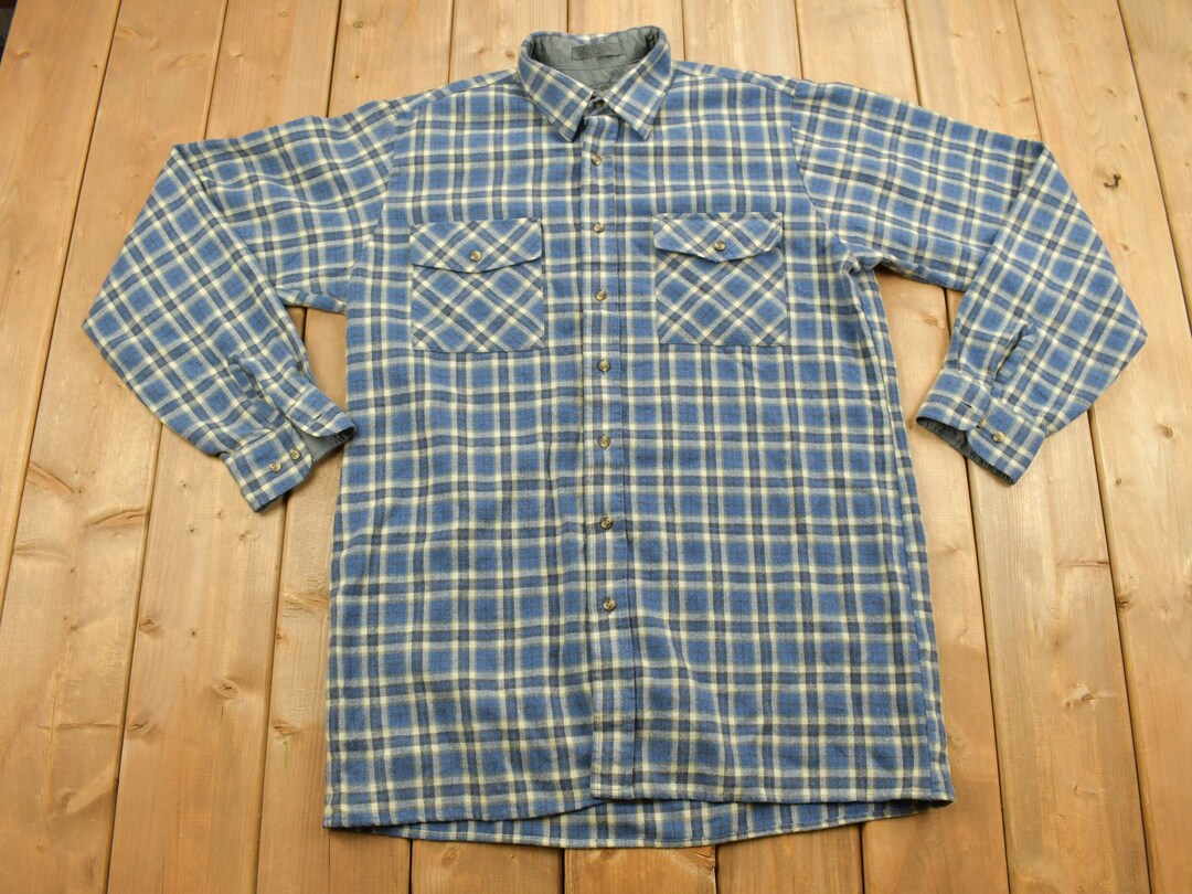 Vintage 1990s Bay Area Traders Button Down Shirt / 1990s Plaid Shirt ...