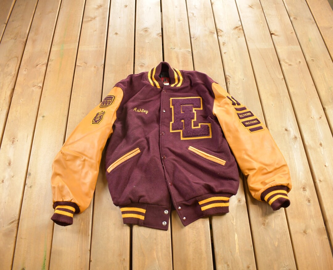 Vintage 1970s Rangers Senior Band Leather Letterman Varsity Jacket ...