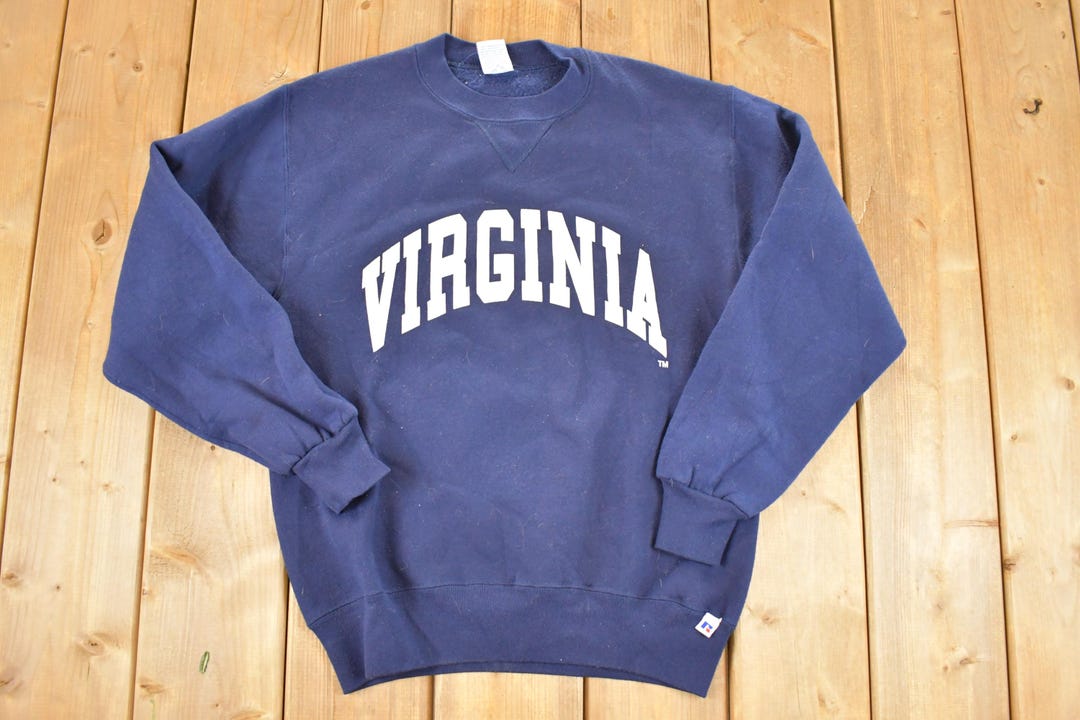 Vintage 1990s Virginia Russell Athletics Big Text Logo Crewneck ...