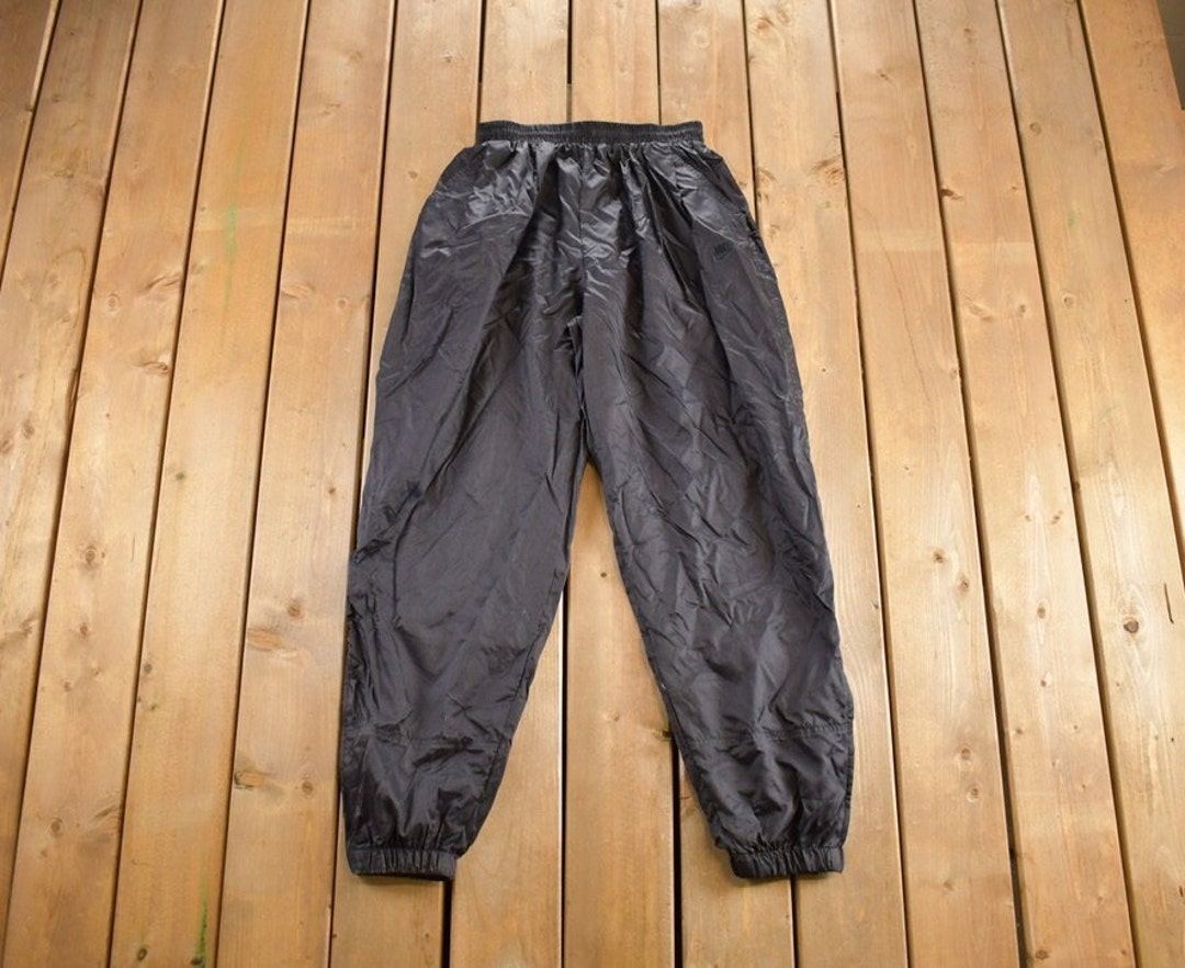 Vintage 1990s Nike Black Splash Pants Size XL / Lined / Nike Jogger ...