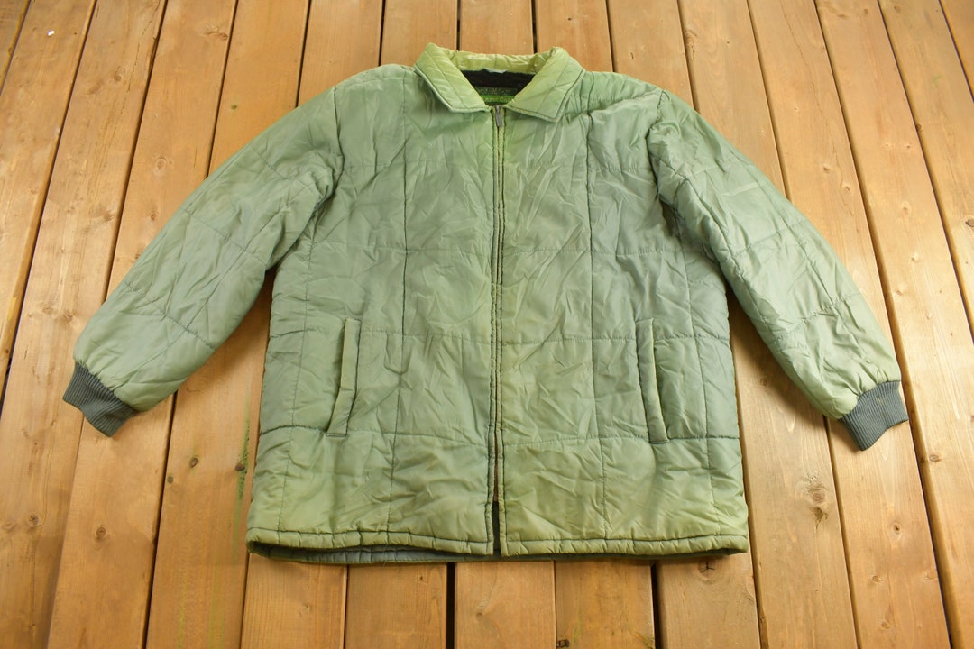 Vintage 1990s Paterson Four Layer Coat / Green Jacket / Vintage Bubble ...