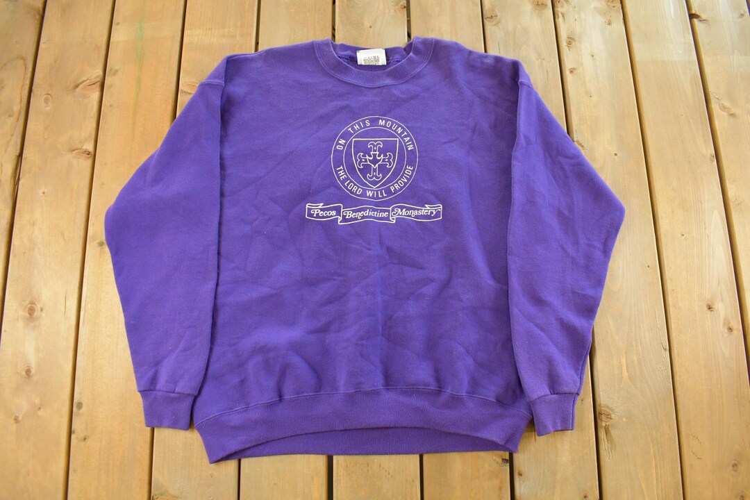 Vintage 1990s Pecos Benedictine Monastery Church Jesus Crewneck ...