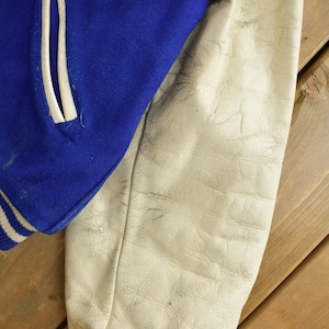 Vintage 1985 WCHS Band Varsity Jacket / Blue Leather Coat / Letterman ...