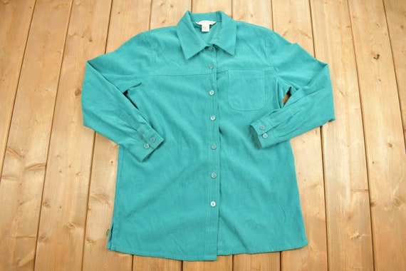 Vintage 1970s Allison Daley Blank Button Up Shirt / 1… - Gem