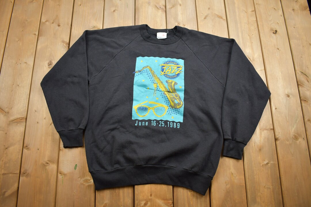 Vintage 1980s Calgary International Jazz Festival Crewneck Sweatshirt ...