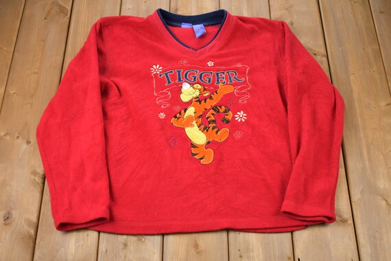 Vintage 1990s Disney Tigger Embroidered Fleece Sweate… - Gem
