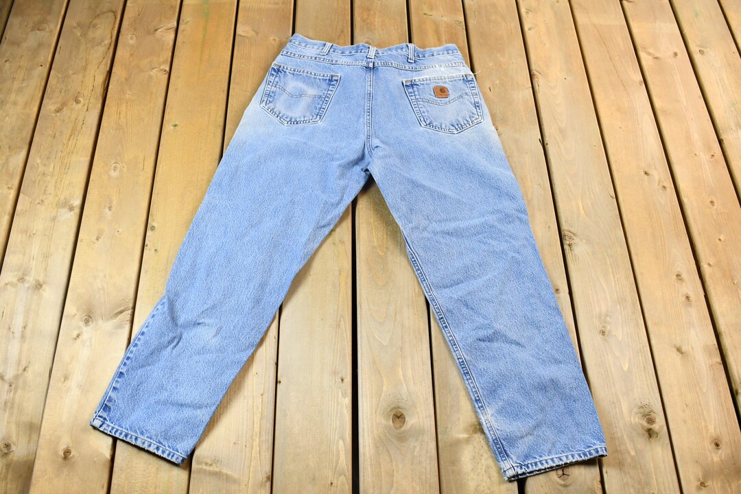Vintage 1990s Distressed Relaxed Fit Carhartt Jeans Men's 32 X 29 / 90s ...