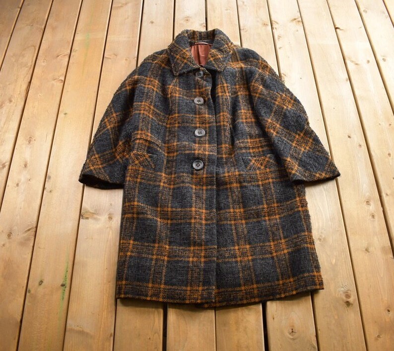 Vintage 1970s Harrods Wool Button up Long Jacket Made in England - Etsy