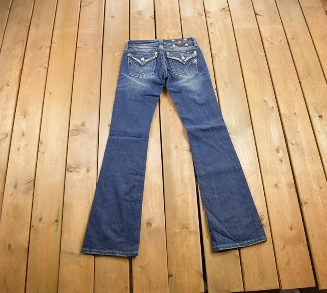Vintage Y2K Miss Me Bedazzled Low Rise Jeans Size 26x31 / Boot Cut ...