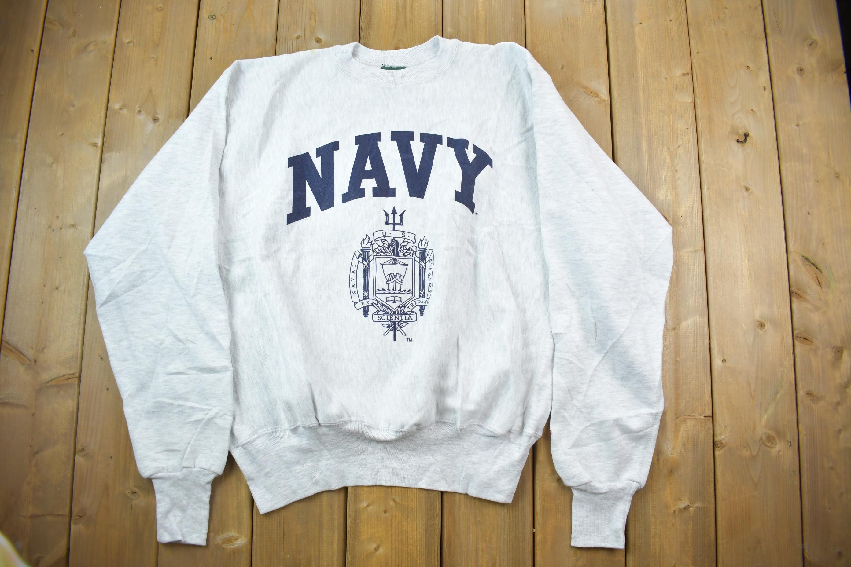 90s Navy Sweatshirt - Etsy 90s Navy Sweatshirt - Etsy