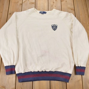 Vintage 1990s Polo Ralph Lauren Shield Patch Crewneck Sweatshirt / Vintage Polo / 80s Crewneck ...