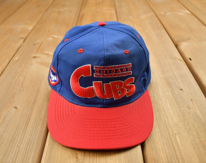 Vintage 1990s Chicago Cubs MLB Baseball Snap Back Hat / OSFA / 90s Snap ...
