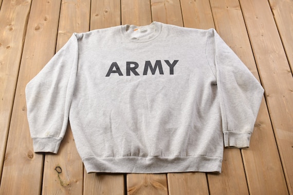 Vintage 1990s Army Military Crewneck / 90s Sweatsh… - Gem