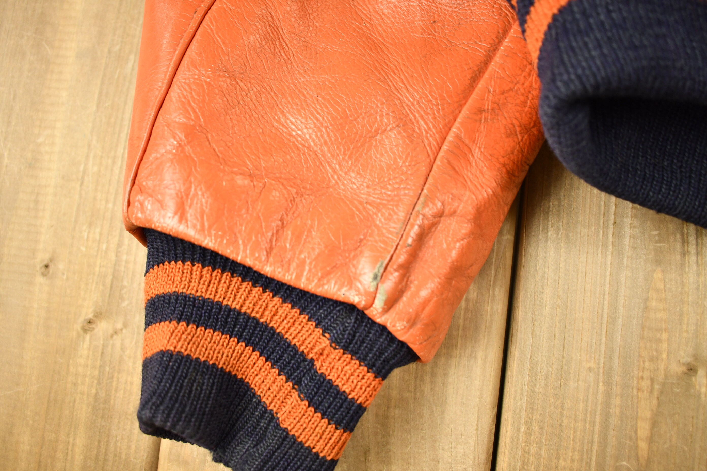 Vintage 1980s Genuine Flynntan Leather Blank Varsity Jacket / - Etsy