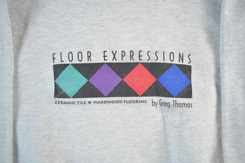 Vintage 1990s Floor Expressions Workwear Crewneck Sweatshirt Men's ...