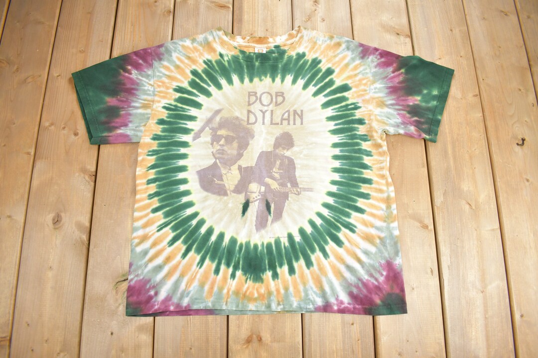 Vintage 2003 Bob Dylan Tie Dye Graphic T-shirt / Band Tee / Vintage Bob ...