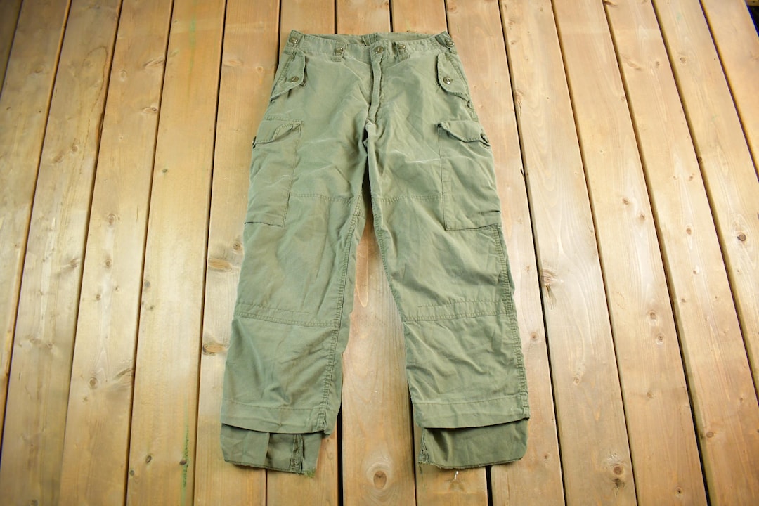 Vintage 1998 Military Green Cargo Pants Size 32 X 27 / Army Pants ...
