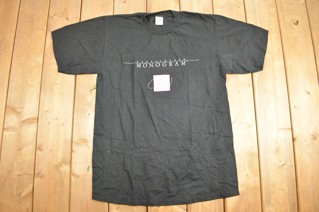 Vintage 1990s Certainteed Monogram Graphic T-shirt / Streetwear / Retro ...