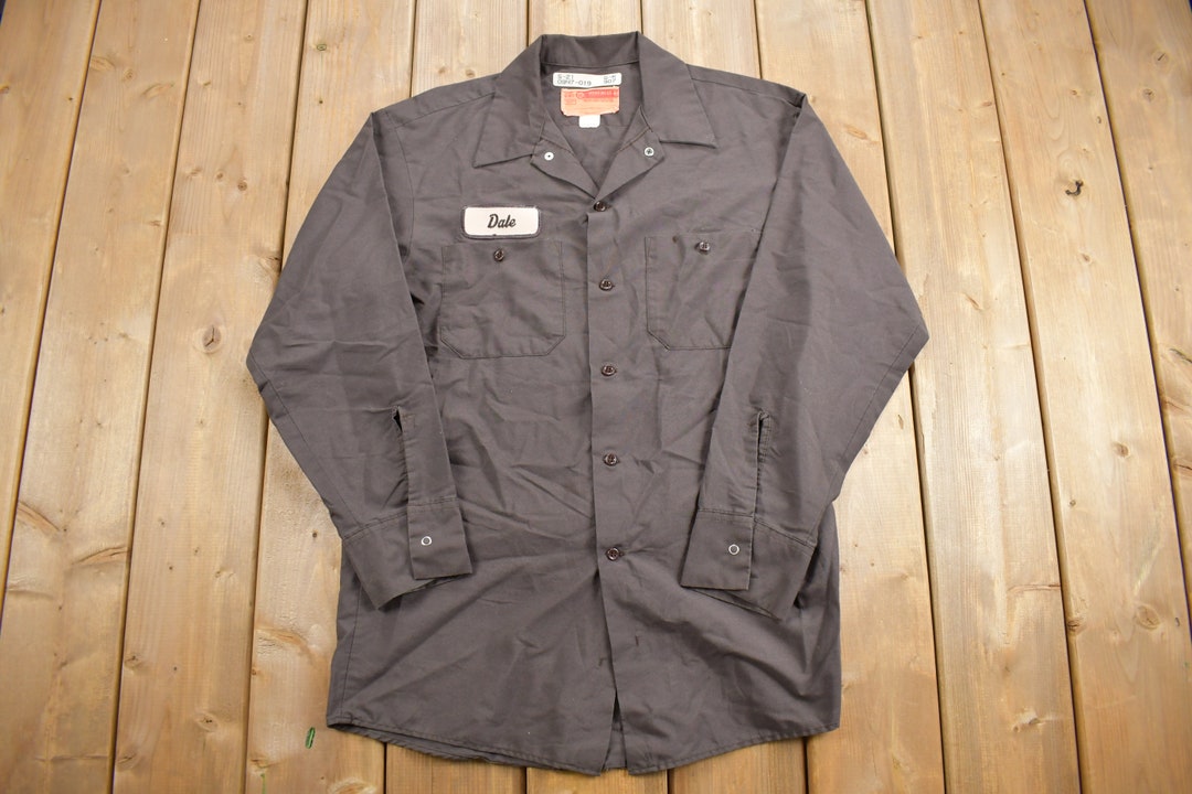 Vintage 1980s Workwear Corporation Button up Shirt / Uniform ...