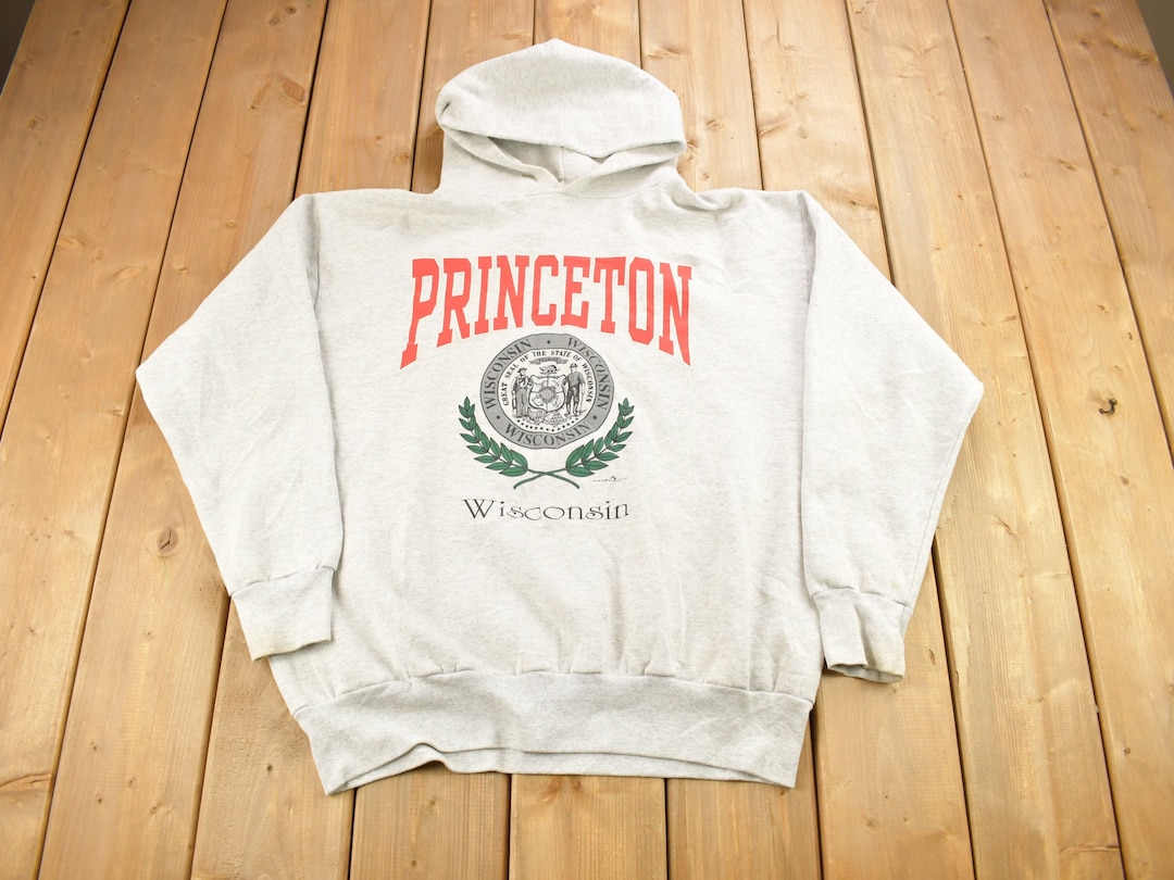 Vintage 1992 Princeton University Collegiate Hooded Sweatshirt / NCAA ...