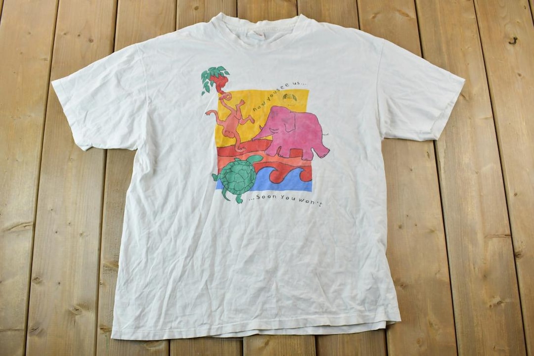 Buy Vintage 1990s Extinct is Forever the Body Shop Animal Graphic T ...