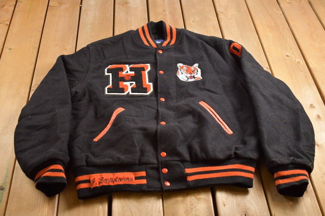 Vintage 1980s Howland Tigers Ohio Wool Varsity Jacket / Eastern College ...