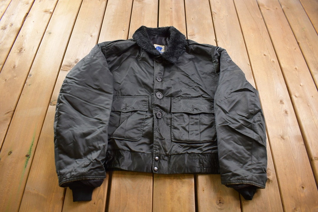 Vintage 1990s Horace Small Apparel Satin First Responder Bomber ...