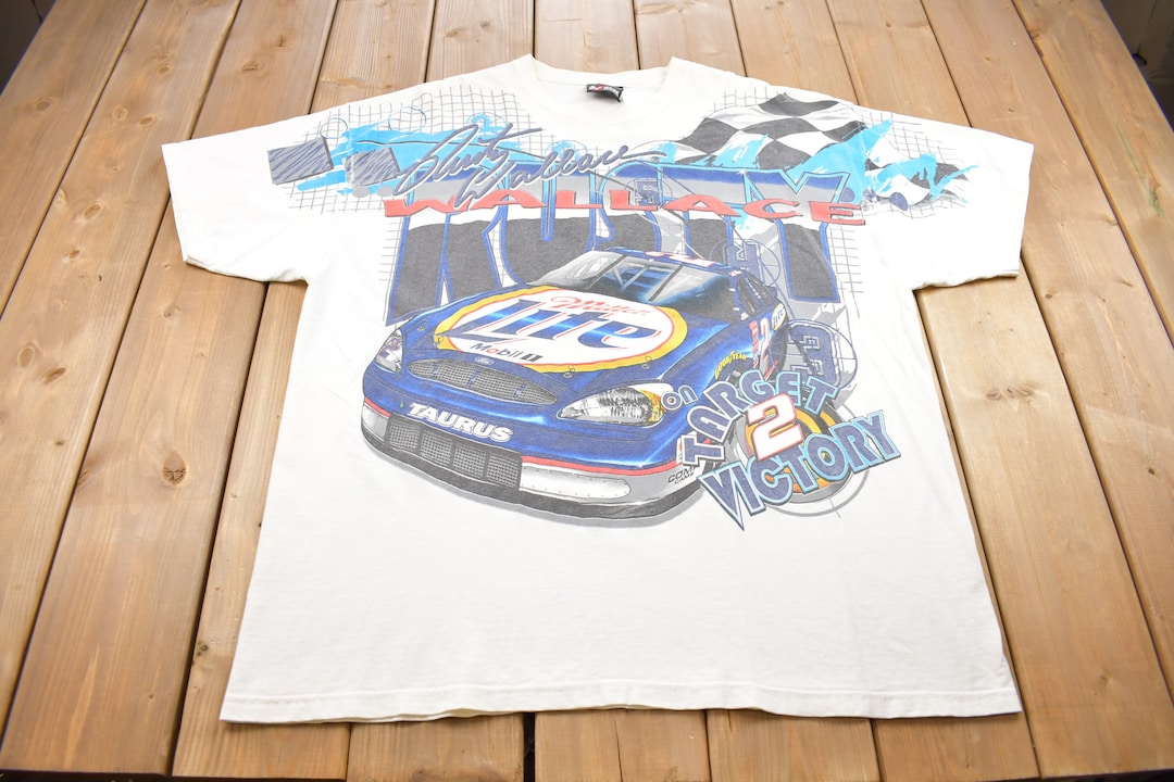Vintage 1990s Rusty Wallace AOP Nascar Racing Graphic T Shirt / Chase ...