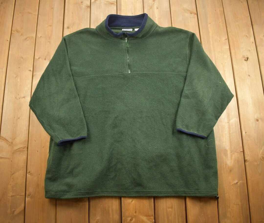 Vintage 1990s North Crest Quarter Zip Fleece Sweater / Outdoorsman ...