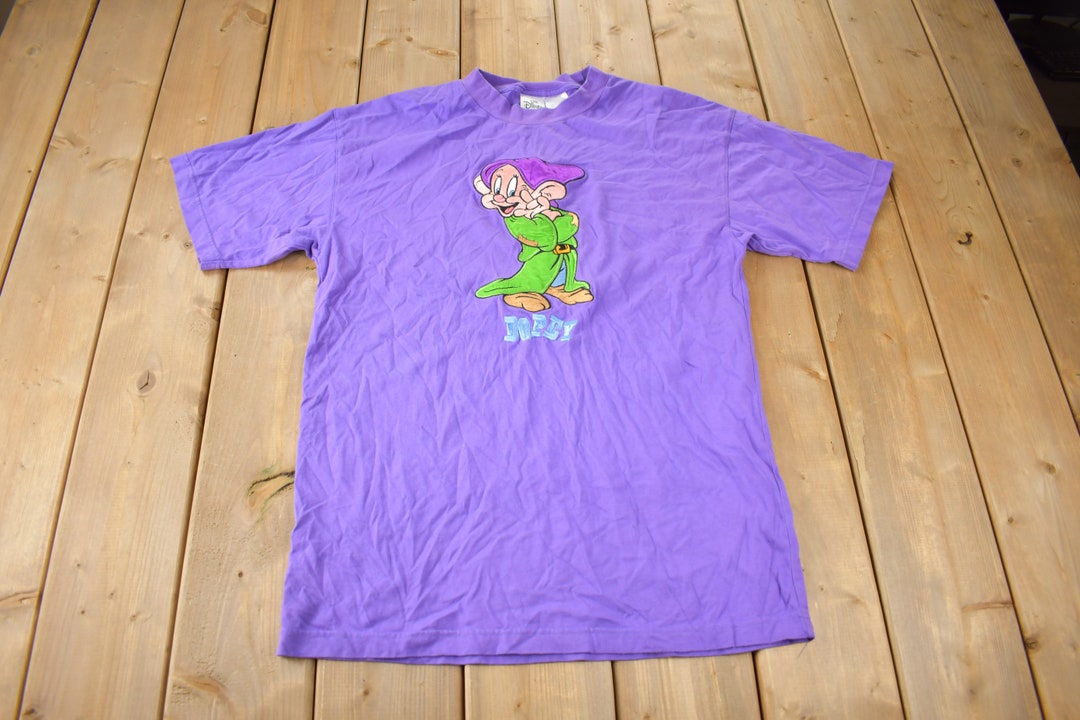 Vintage 1990s Disney Dopey Embroidered Graphic T-shirt Size Large - Etsy
