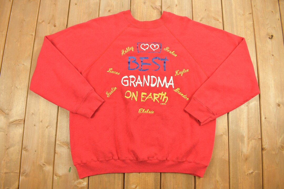 Vintage 1990's Best Grandma on Earth Family Crewneck / 90s Crewneck ...