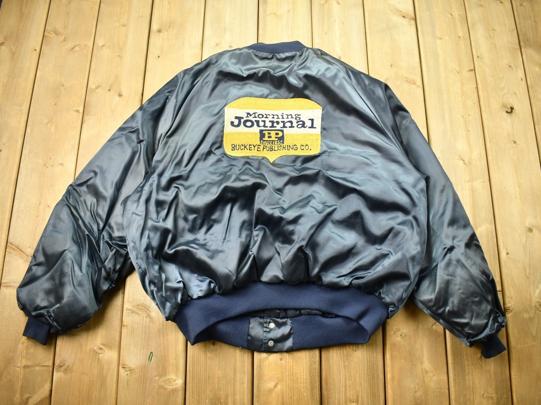 Vintage 1980s Morning Journal Buckeye Publishing Satin Bomber Jacket ...