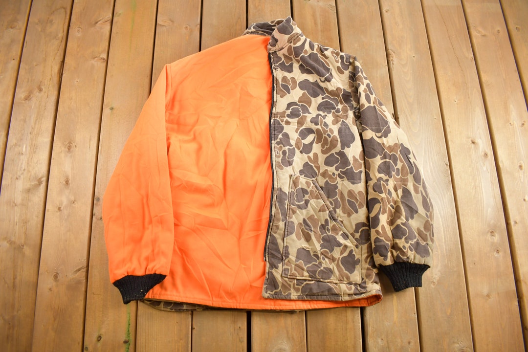 Vintage 1980s Frog Camo Reversible Hi Vis Hunting Jacket / All Over ...