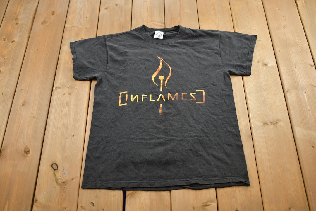 Vintage 2001 in Flames Tour T-shirt / Delta / Band Tee / Single Stitch ...