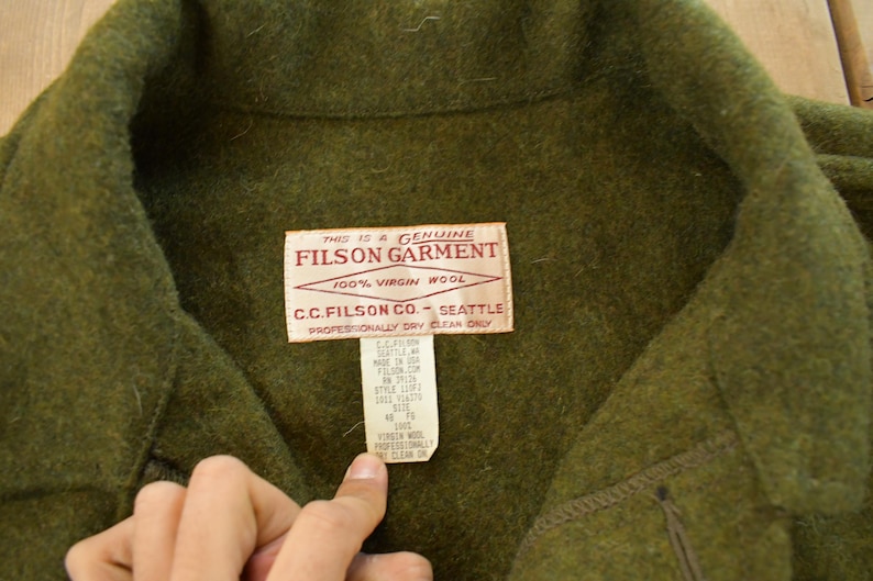 Vintage 1980s Filson Mackinaw Wool Cruiser Wool Jacket Men's Large ...