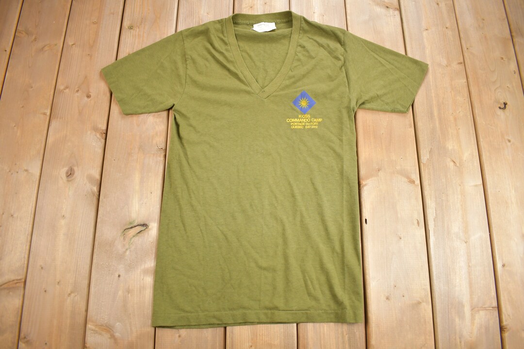 Vintage 1970s K-OSS Commando Camp Graphic T Shirt / Portage Du Fort ...