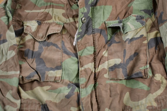 Vintage 1980s US Army Military Field Jacket / Button … - Gem