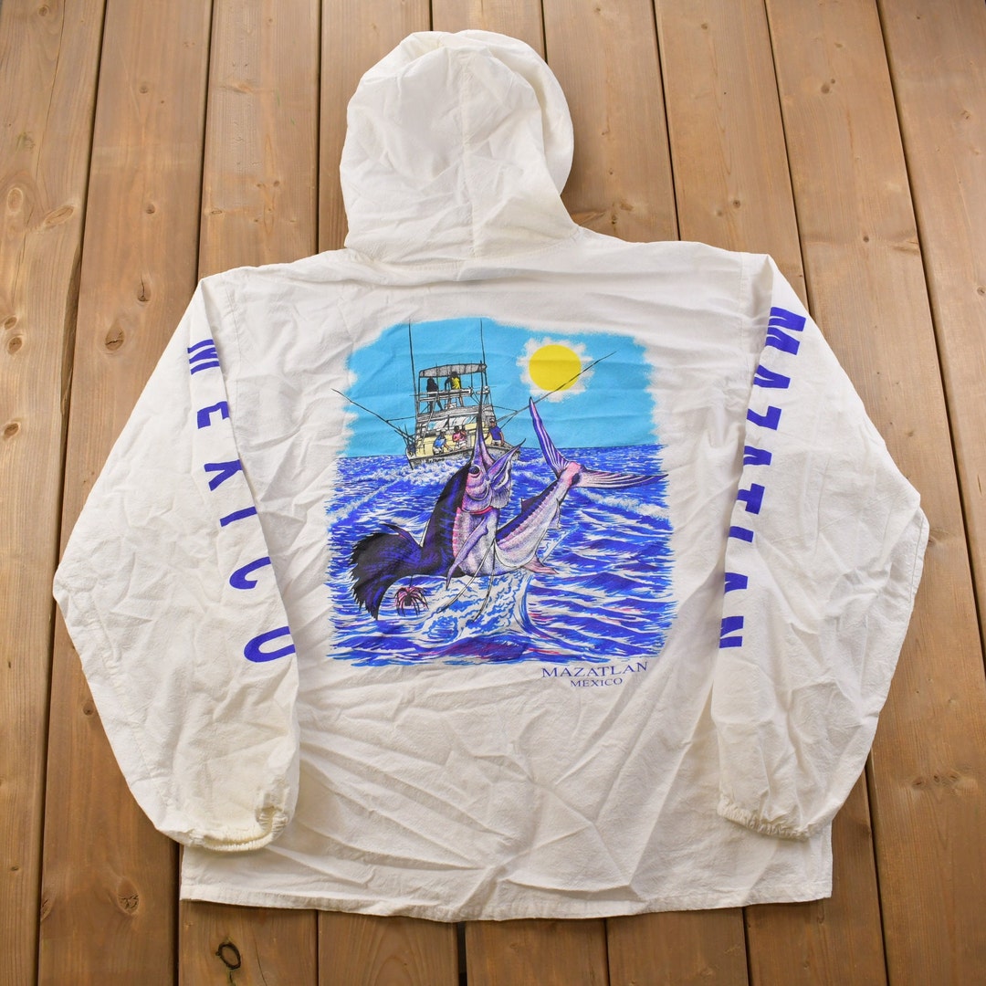 Vintage 1990s Cancun Mexico Full Zip Graphic Hoodie / 90s Hoodie ...