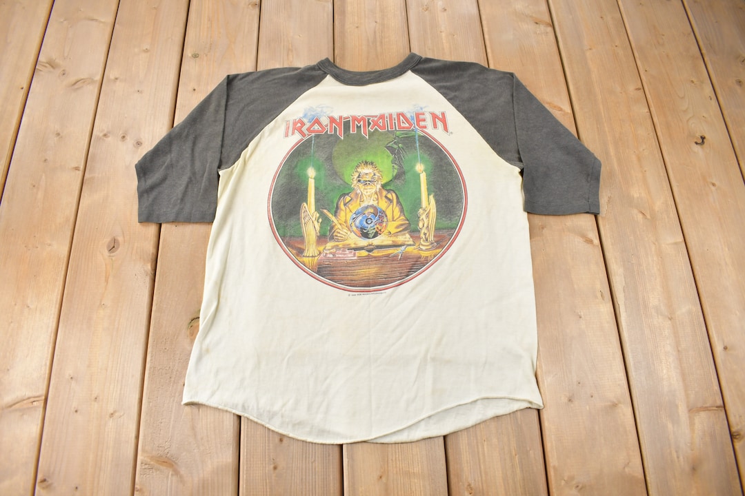 Vintage 1988 Iron Maiden Seventh Son of A Seventh Son Raglan Band Tee ...