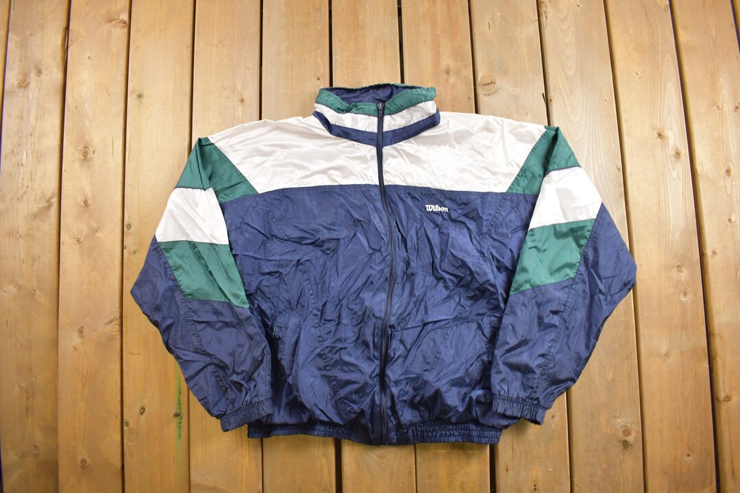 Vintage 1990s Wilson Windbreaker Jacket / Streetwear / Light Jacket ...