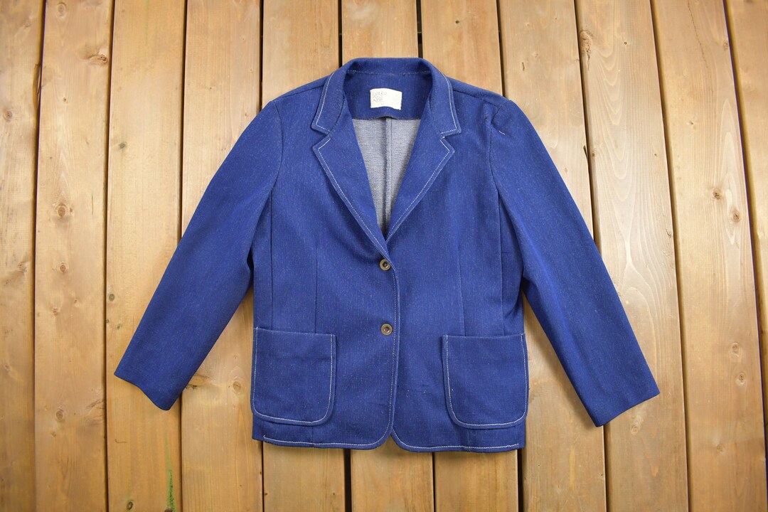 Vintage 1960s Cape Cod Match Mates Light Weight Denim Blazer Jacket ...