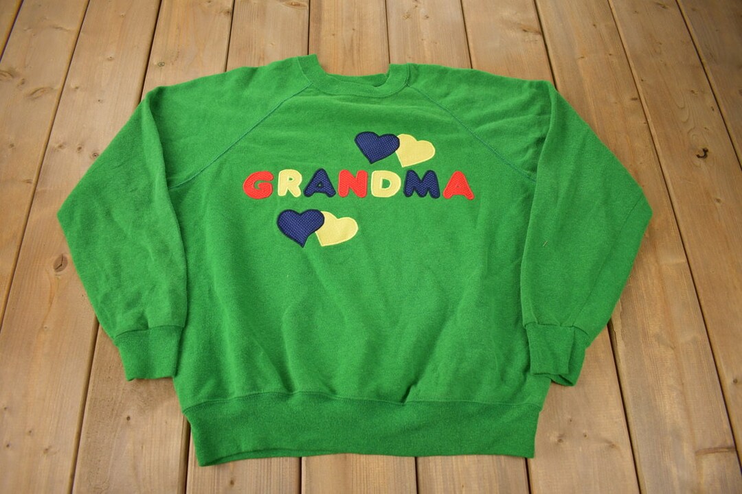 Vintage 1980s Grandma Embroidered Crewneck Sweatshirt Made in USA - Etsy