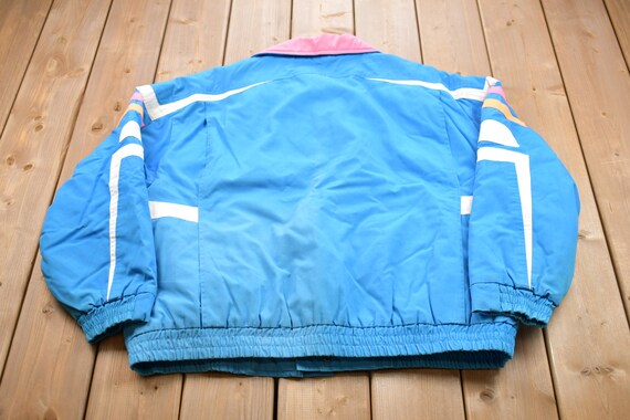 Vintage 1980s Windbreaker Jacket / 80s Blue Jacket / … - Gem